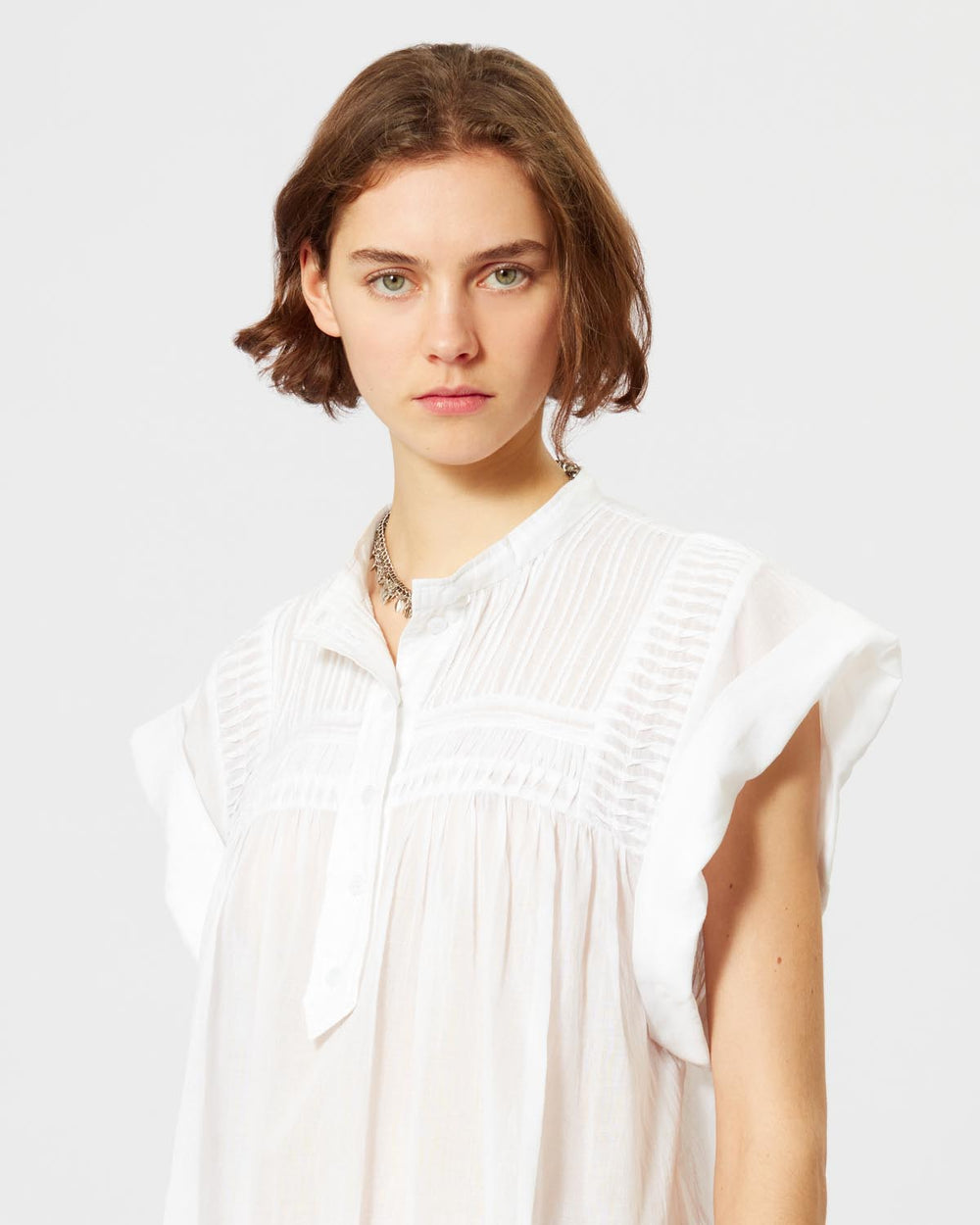 Leaza Top Woman white | ISABEL MARANT Official online store