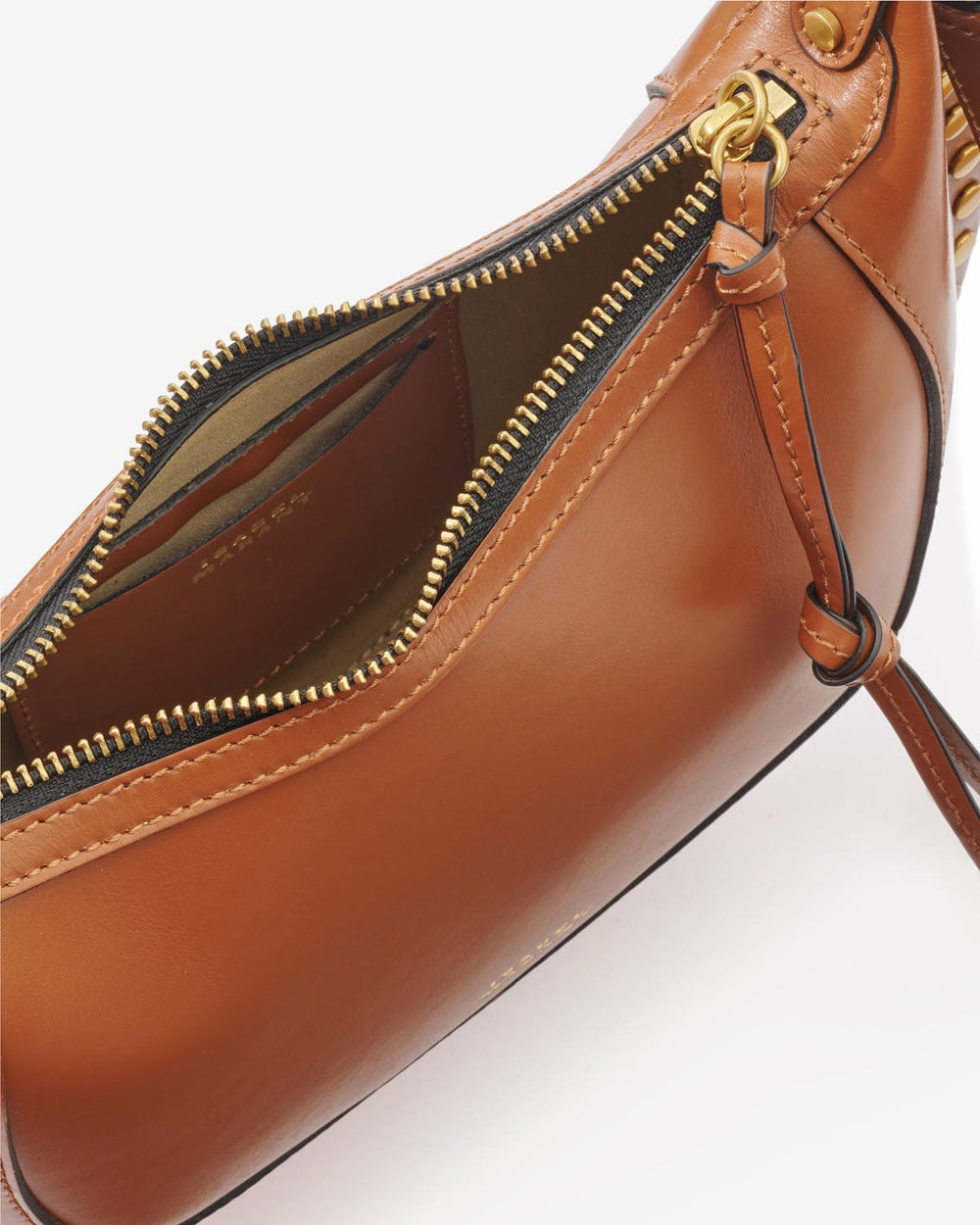 Oskan Moon Bag Woman cognac | ISABEL MARANT Official online store