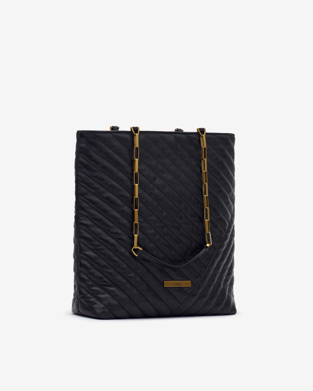 Merine Shopping Bag Woman black and gold | ISABEL MARANT Official ...
