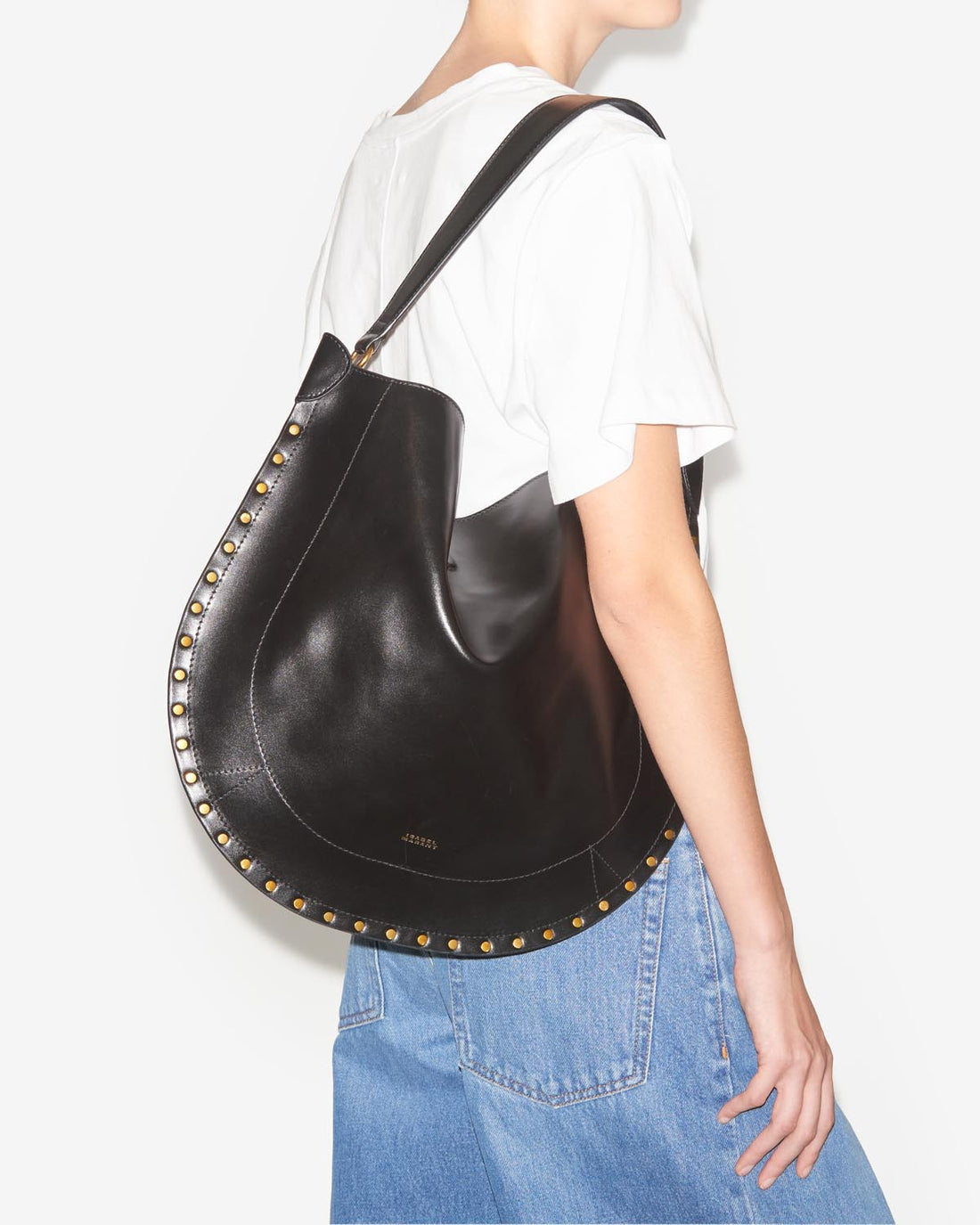 Oskan Hobo Soft Bag Woman black | ISABEL MARANT Official online store