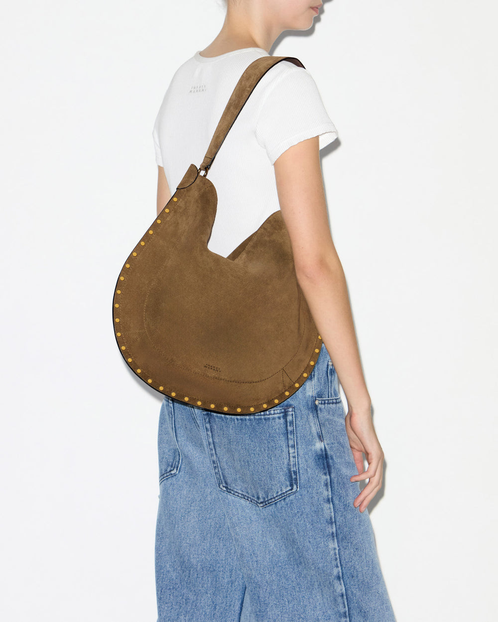 Oskan Hobo Soft bag Woman Light Bronze | ISABEL MARANT Official online ...