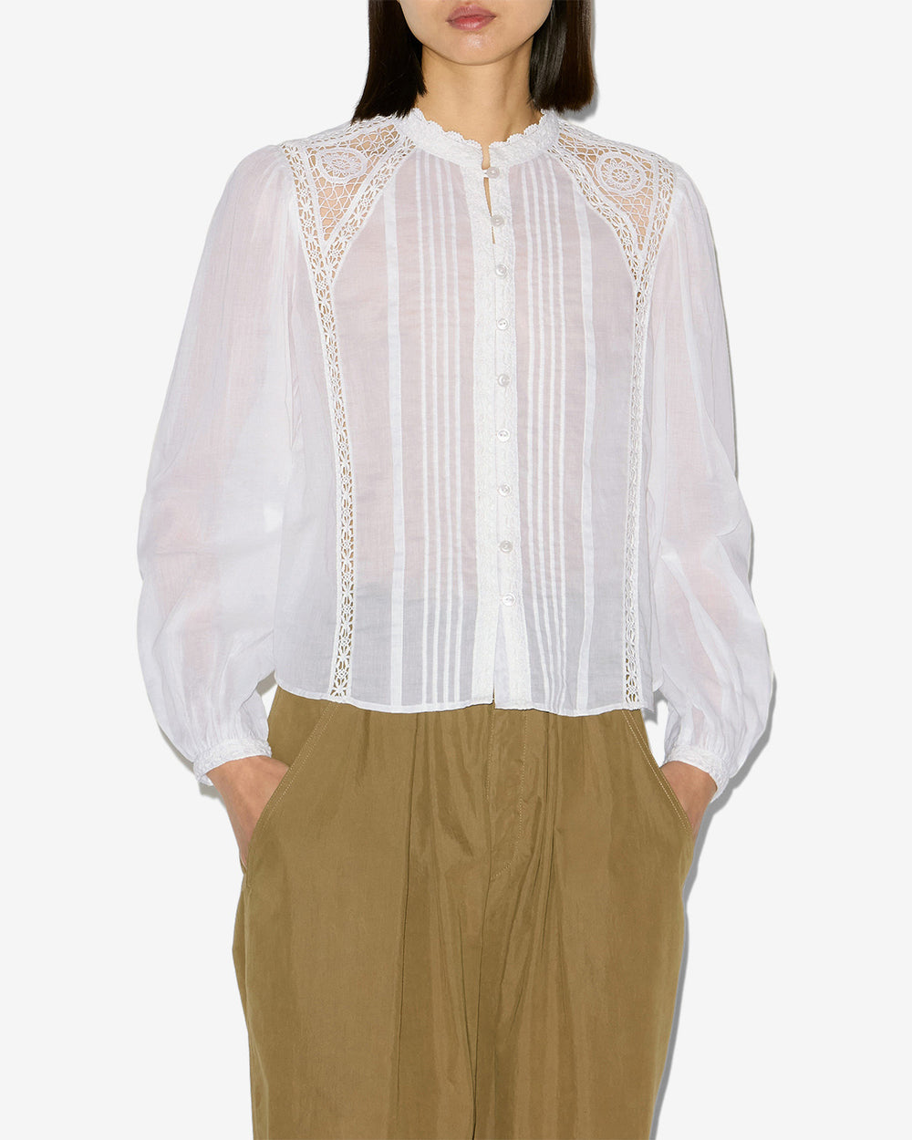 GREICY TOP Woman white | ISABEL MARANT Official online store